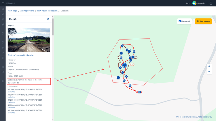 New VIEWAPP feature: cadastral map on the digital inspection map — VIEWAPP